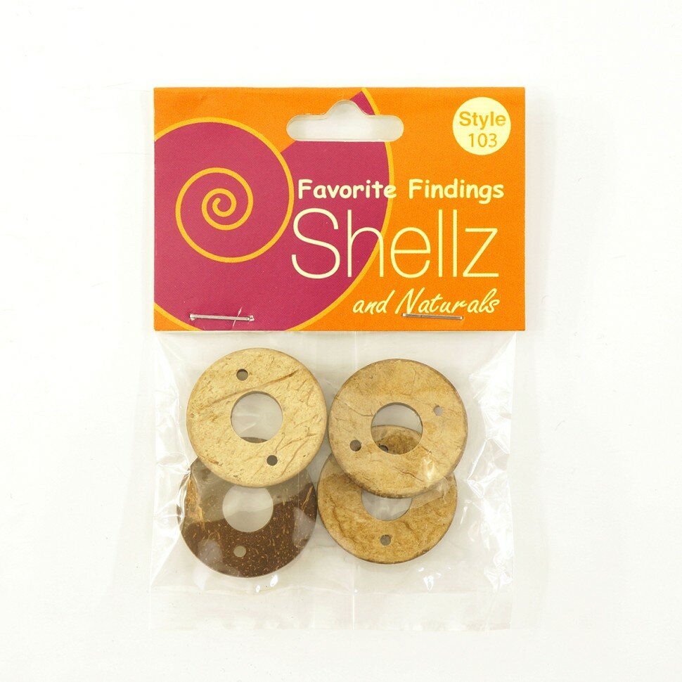 #1850 00103 Пуговицы "Shellz & Natural" Coconut Ring Blumenthal Lansing 4 шт