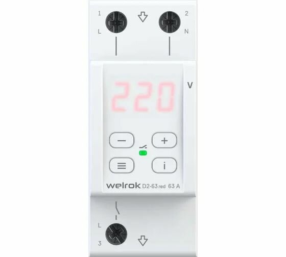 Реле напряжения Welrok D2-40 RED