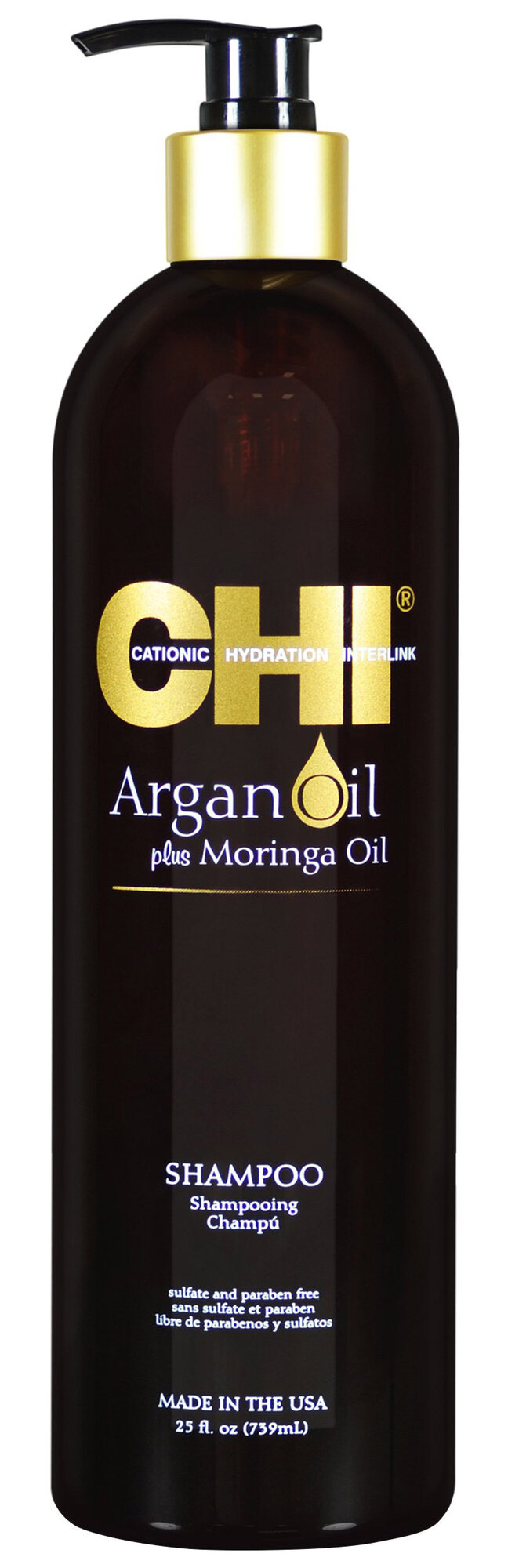 Шампунь CHI Argan Oil, для сухих и поврежденных волос, с маслом арганы, 739 мл