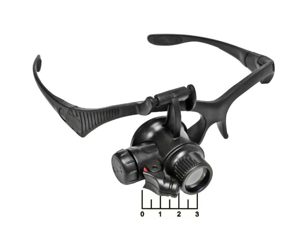 Лупа часовая 10*/15*/20*/25* (наглазник) с подсветкой MG9892F