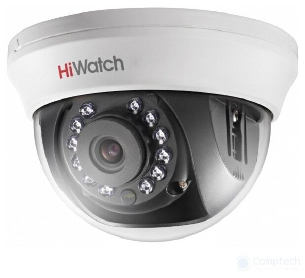 Камера видеонаблюдения HiWatch DS-T201(B), купольная, 1080p, ИК-подсветка, 25к/с