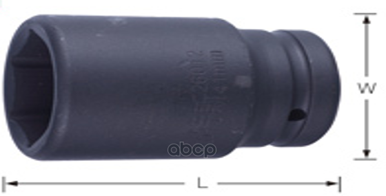 Головка торц. удар. (метр, п/в 1, L90 мм, 6-гр.) 36 мм. (TStop) TSTOP арт. 26010TS