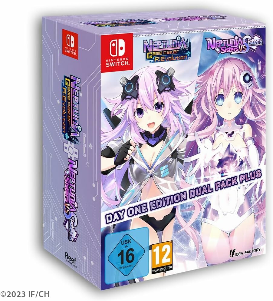 Neptunia Game Maker R: Evolution / Neptunia: Sisters VS Sisters - Day One Edition Dual Pack Plus Nintendo Switch