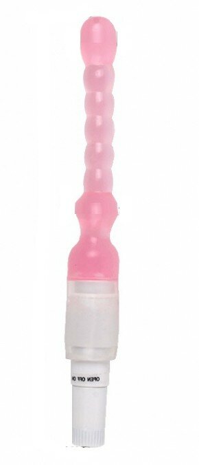 Розовый анальный вибратор Baile с вибрацией длина 24 см диаметр от 2 до 2.5 см из ПВХ