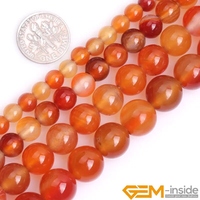 Красные сердоликовые агаты, бусины GEM-inside, 2 мм, 6 мм, 8 мм 8mm (47pcs per str)