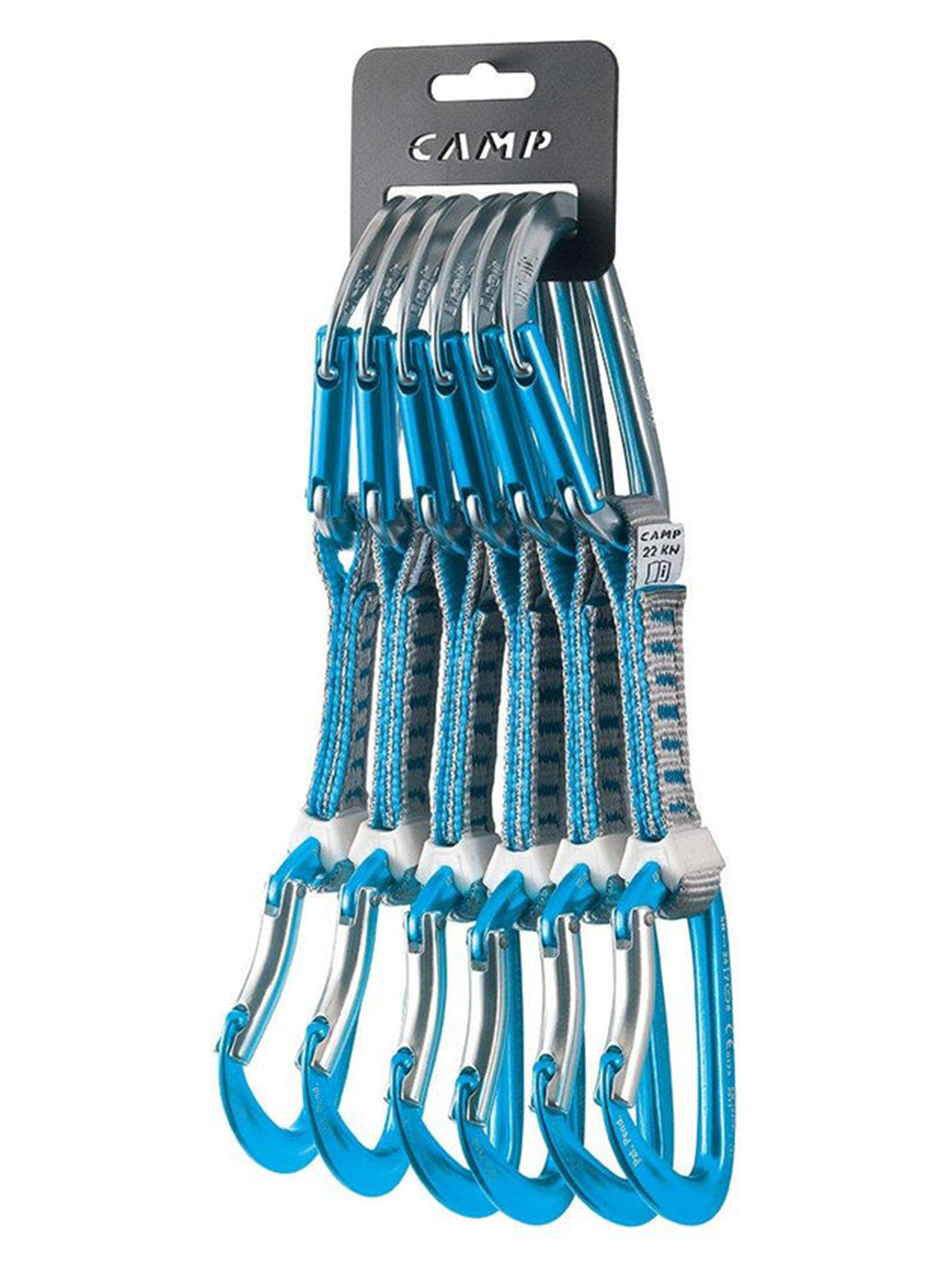 Набор оттяжек с карабинами Camp Orbit Express KS 18 cm 6 Pack Grey/Blue/Fuchsia
