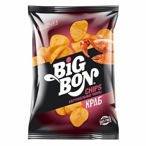BIGBON Чипсы со вкусом краба, 75 г