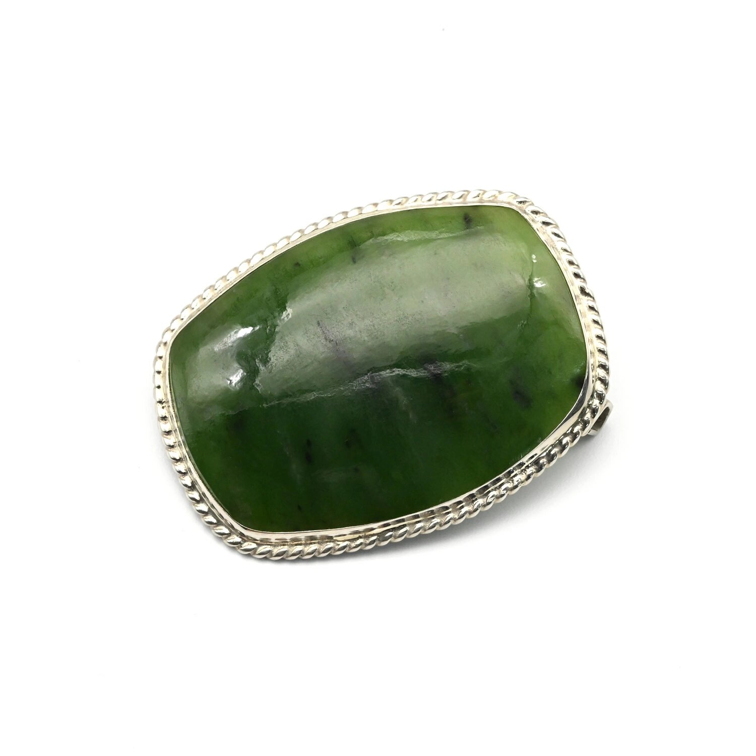 Брошь, нефрит