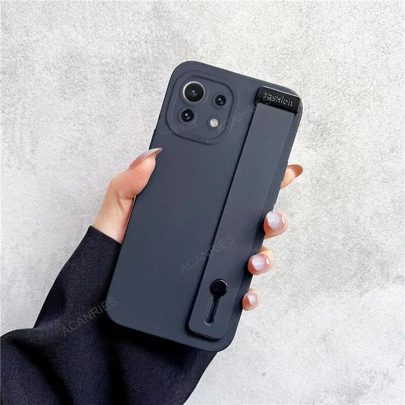 Силиконовый чехол Mi11lite с ремешком на руку для Xiaomi Mi 11 Lite 5g Ne 12 12s Pro 12x 11lite, ремешок-подставка, чехол-держатель Mi11t Mi12s