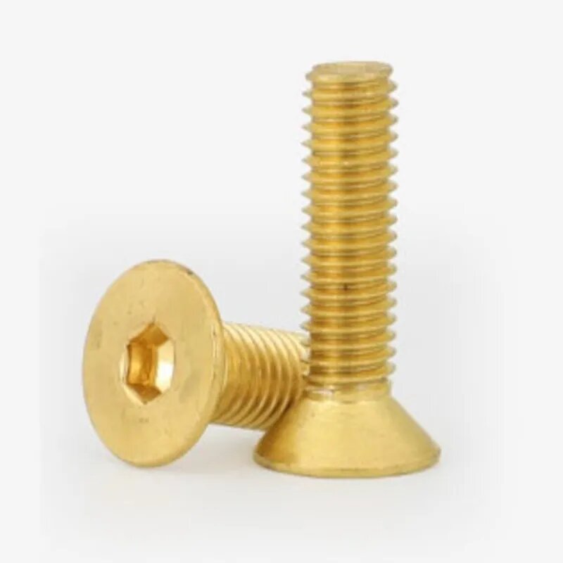 2-20 шт. DIN7991 M3 M4 M5 M6 M8 H62 твердые латунные винты с плоской шестигранной головкой и потайной головкой