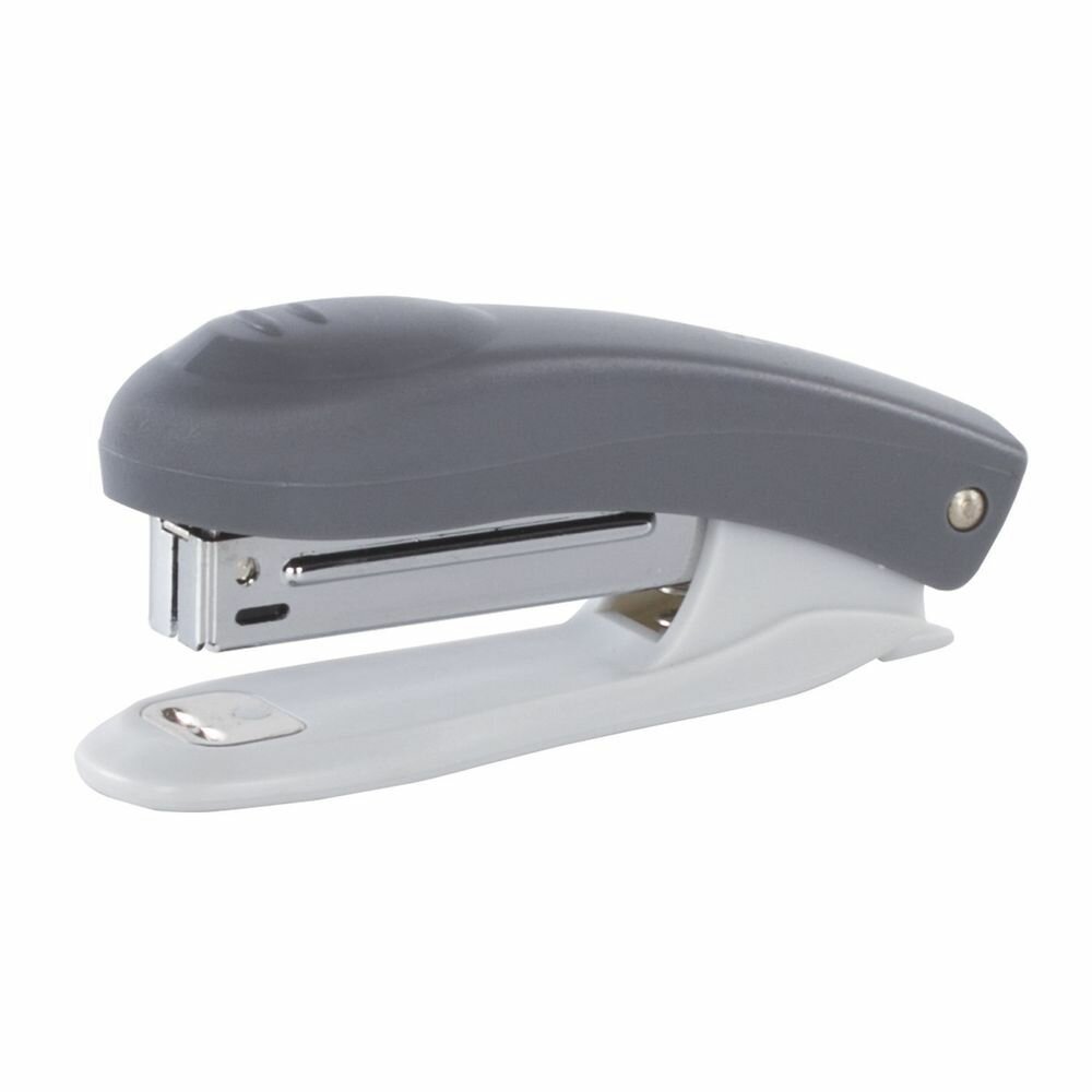 Степлер №10 BRAUBERG "Original", до 12 листов, с антистеплером, серый