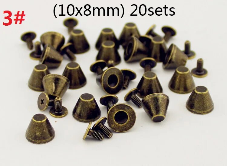 Бронзовые заклепки с шипами Untarsel 3(10x8mm) 20sets