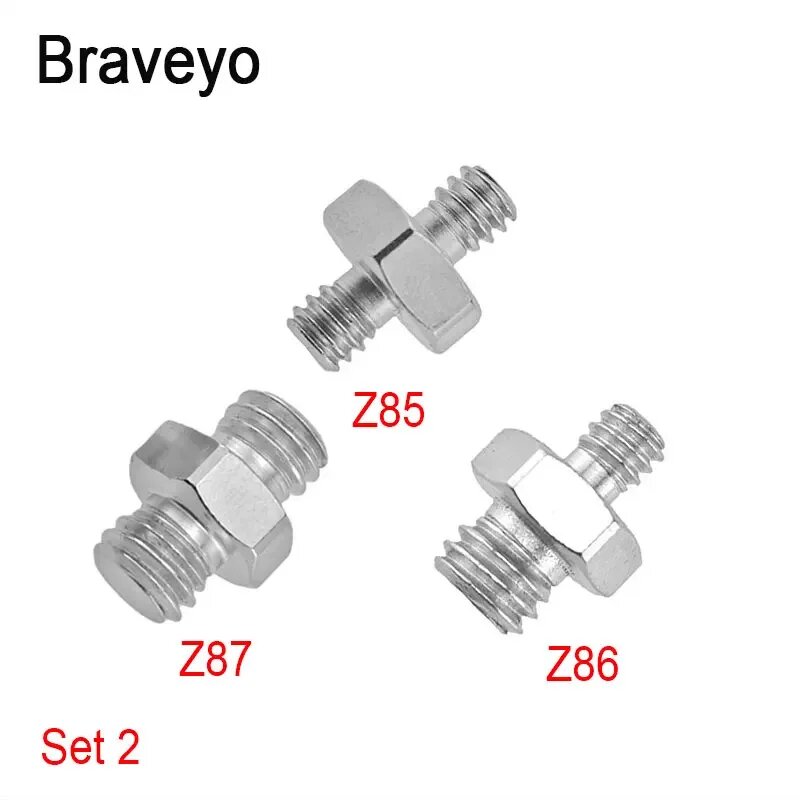Преобразовательный винт Braveyo 1/4 на M4 3/8 дюйма set2