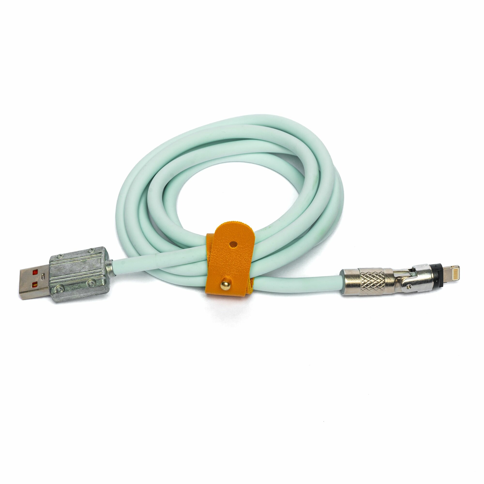 Кабель зарядный Vivacat с USB на Lightning, вращающийся на 540, для передачи данных, быстрая зарядка, 1.5 метра, мятный