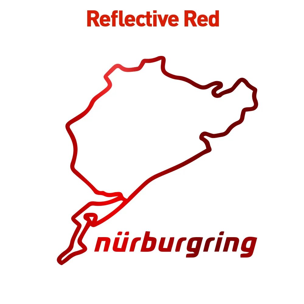 Крутой дизайн, автомобильные наклейки nurburgring на автомобиле, виниловые автомобильные наклейки, водонепроницаемые наклейки reflective red, S 12X12cm