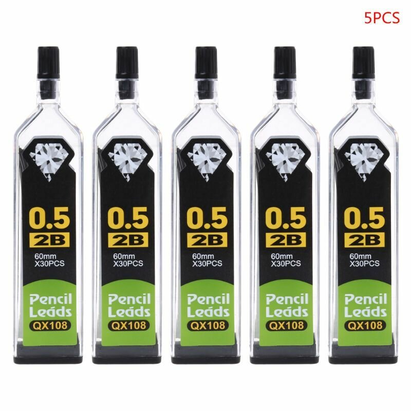 (1 упаковка из 5 штук) Экологически чистые полимерные заправки для механических карандашей