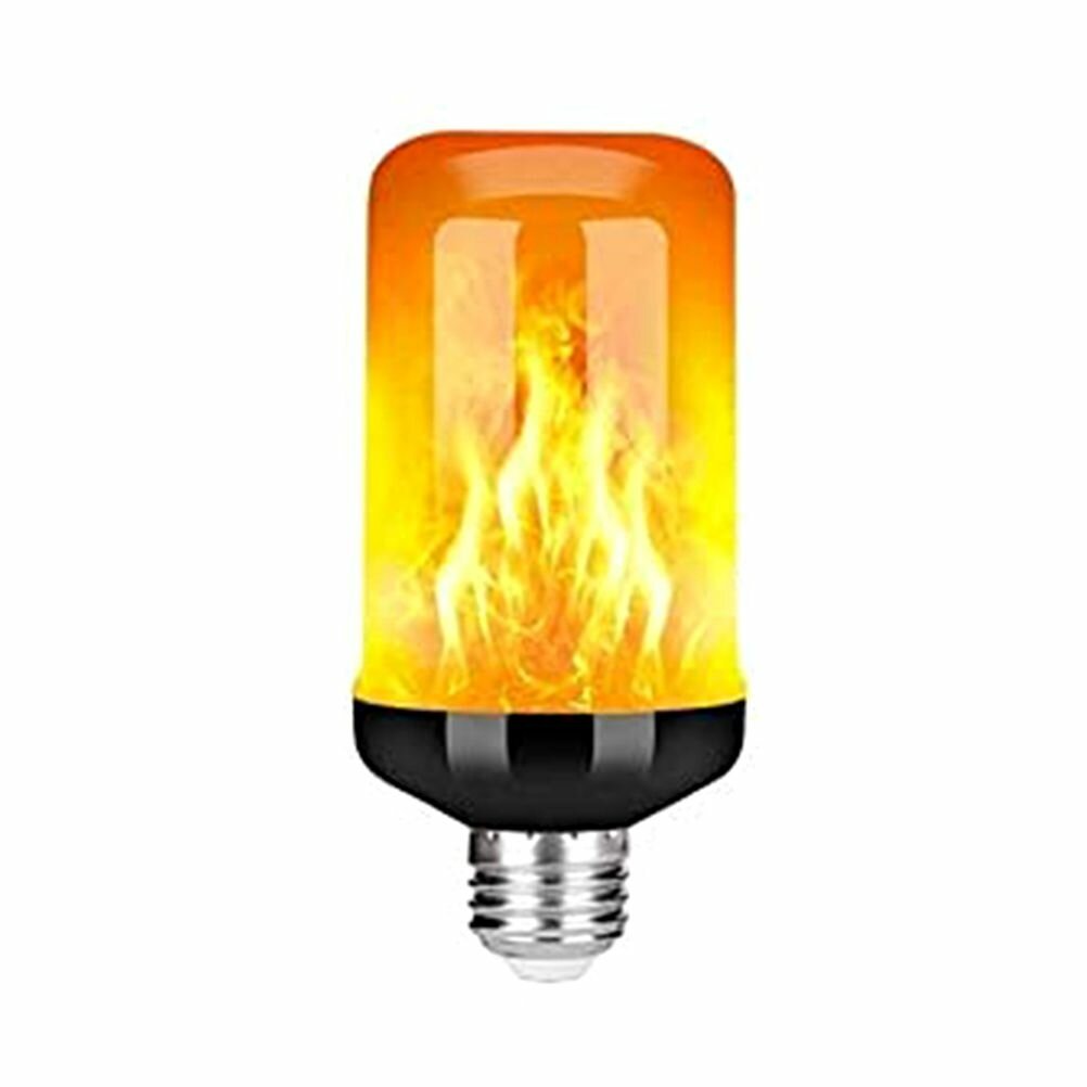 Светодиодная лампа с эффектом пламени E27 5Вт 4 режима матовая черная для уюта и романтики в интерьере