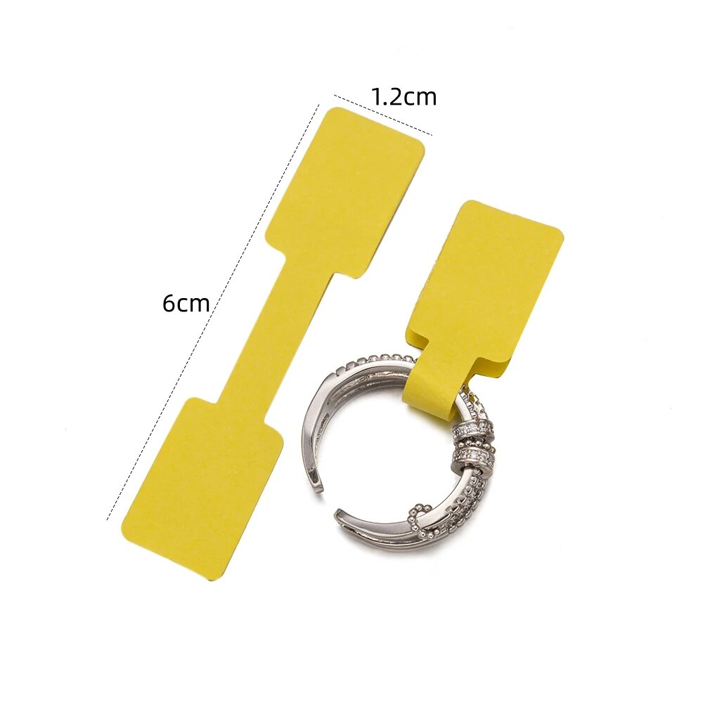 Желтые наклейки для ювелирных изделий 1.2x6cm Yellow SE