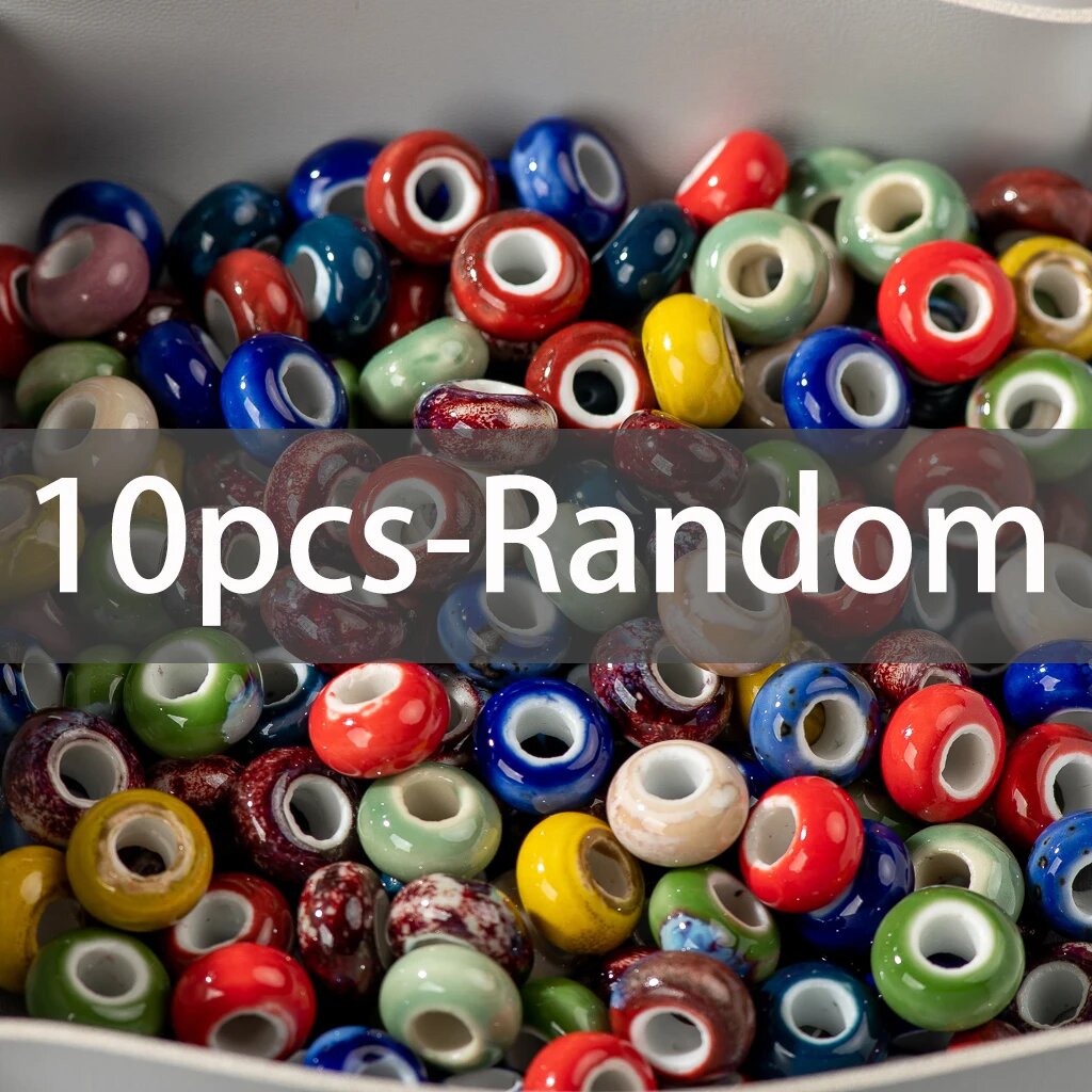 Ретро керамические бусины Midofare 15 мм 10pcs-Random-Z036M