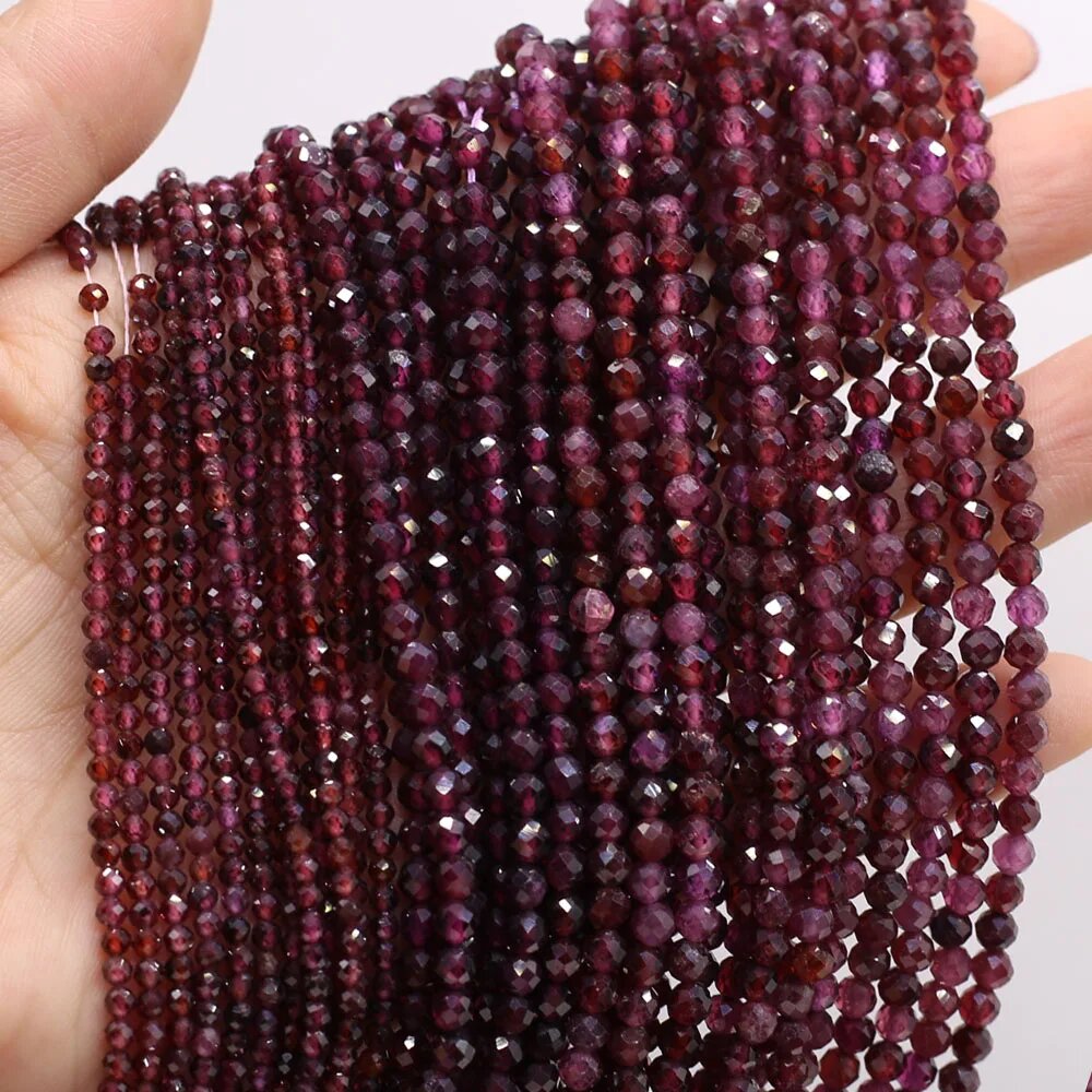 Красный гранат бусины 2/3/4 мм 3mm