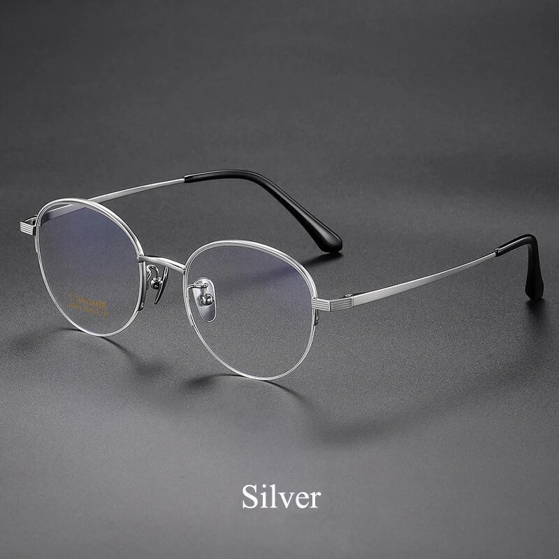 BCLEAR Ретро Круглые Очки Silver