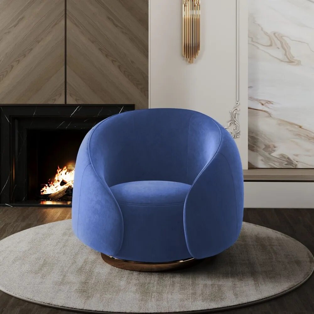 Кресло мягкое в современном стиле ROTONDO на поворотном основании 360