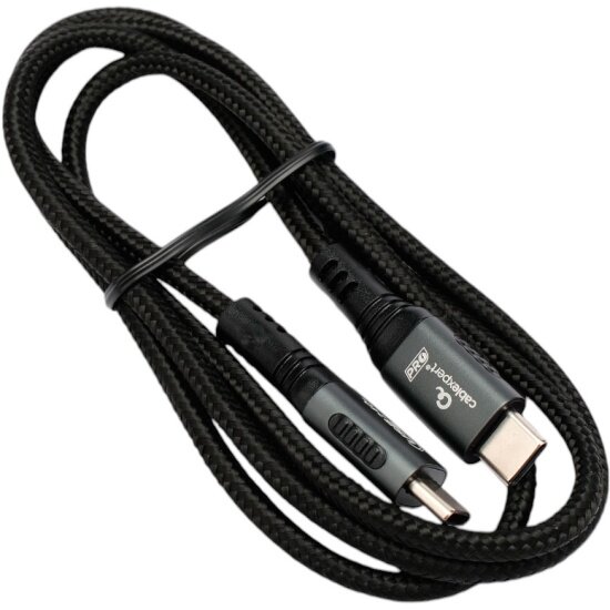 Кабель Cablexpert USB2.0 Type-C/Type-C, 5А, 240Вт, PD3.1/QC4.0, медь, оплетка, 2м, черный