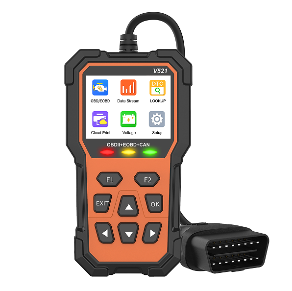 PSV521, Детектор неисправностей двигателя OBD2 Bluetooth 5.0, Считывающая карта, облачная печать, Тестер напряжения батареи, тест EVAP, прямые продажи с фабрики, точное тестирование, 2,8-дюймовый светодиодный OBD home Сканер OBD2 EOBD,