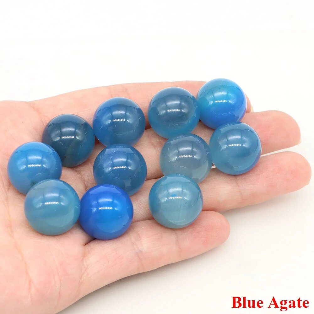 Хрустальная сфера Аметист Обсидиан 16 мм Синий, 1 PC, Blue Agate