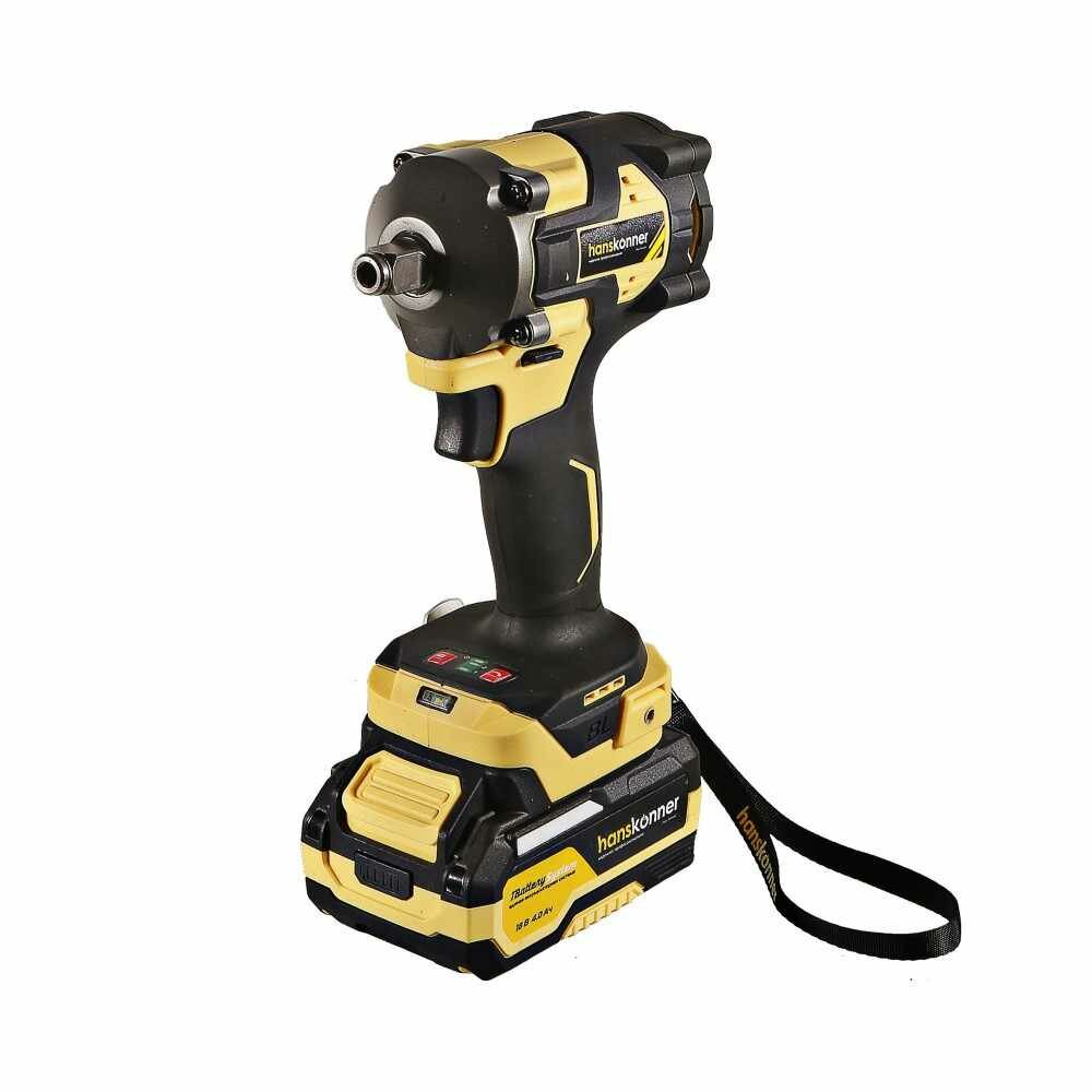 Гайковерт аккумуляторный ударный бесщеточный Hanskonner HCD20420BLC 1х4,0 Ач 18 В