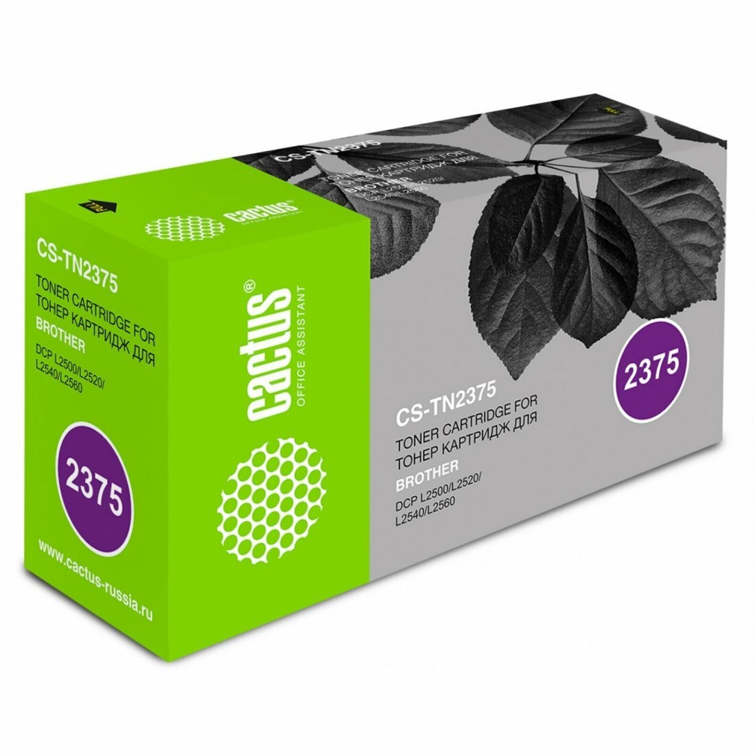Картридж лазерный Cactus CS-TN2375 TN-2375 черный (2600стр.) для Brother DCP L2500/L2520/L2540/L2560