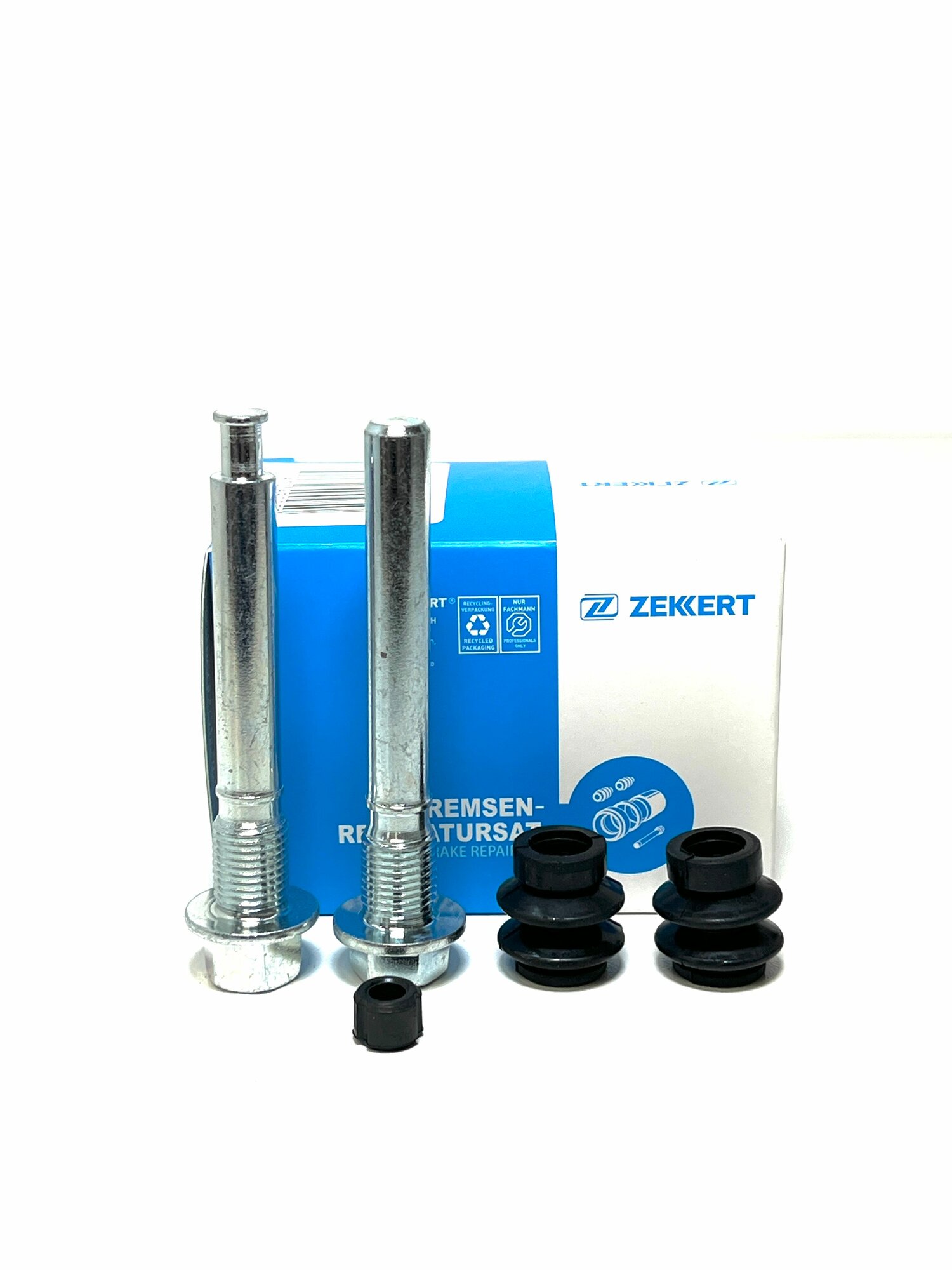 Ремкомплект заднего суппорта Mazda 6 GG, GH, переднего суппорта Mitsubishi Lancer X, ASX, Outlander 3 (Мазда 6 2002-2012, Лансер 10 2007-2016) Направляющие + пыльники Zekkert