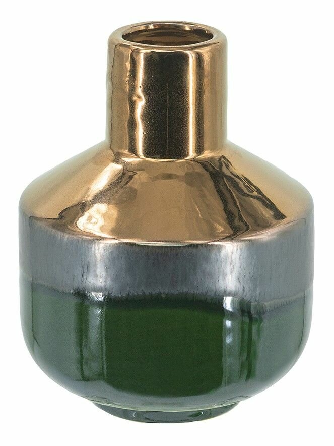 Ваза керамическая 16х16х20 см бронзовая с омбре эффектом