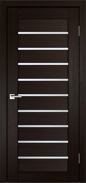 Межкомнатная Дверь Verda X-2 Венге со Стеклом Сатинат 2000х700мм (Полотно 1шт) / Верда.