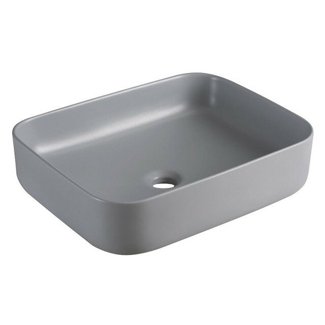 Раковина VITARTA "Matte Grey", 50x40x13,5 см, накладная, матовая, серая