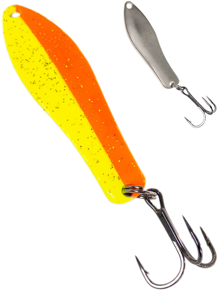 Блесна для рыбалки Зябликов Fly Fish 5гр. 5см. с тройником колебалка fluo