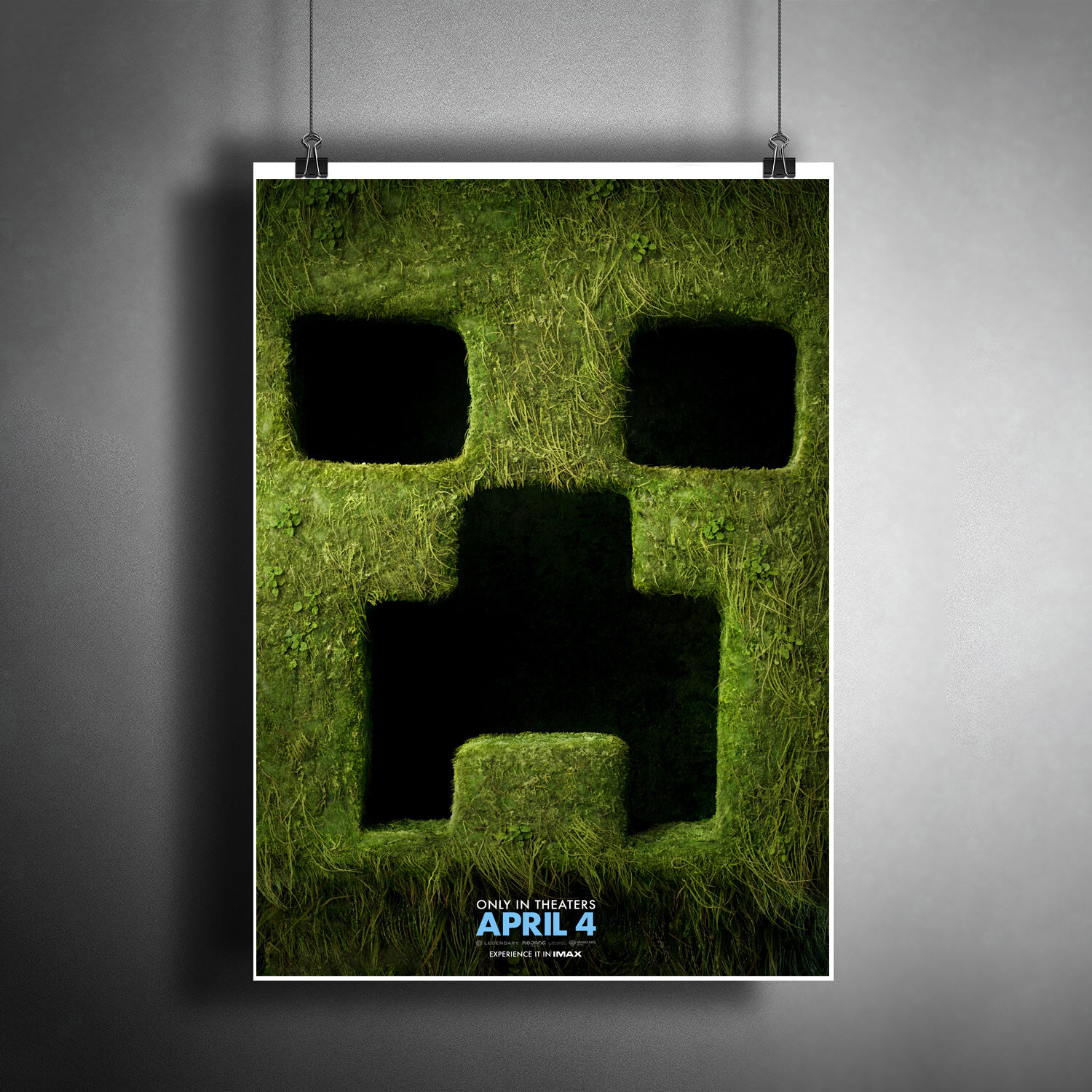 Постер плакат Minecraft в кино / Декор дома, офиса, комнаты, квартиры A3 30 x 42 см