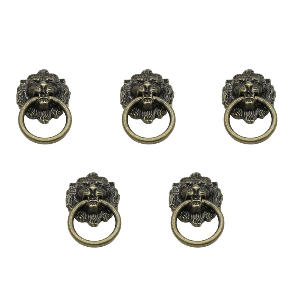 5 декоративных ручек для шкафов и дверей с бронзовым покрытием