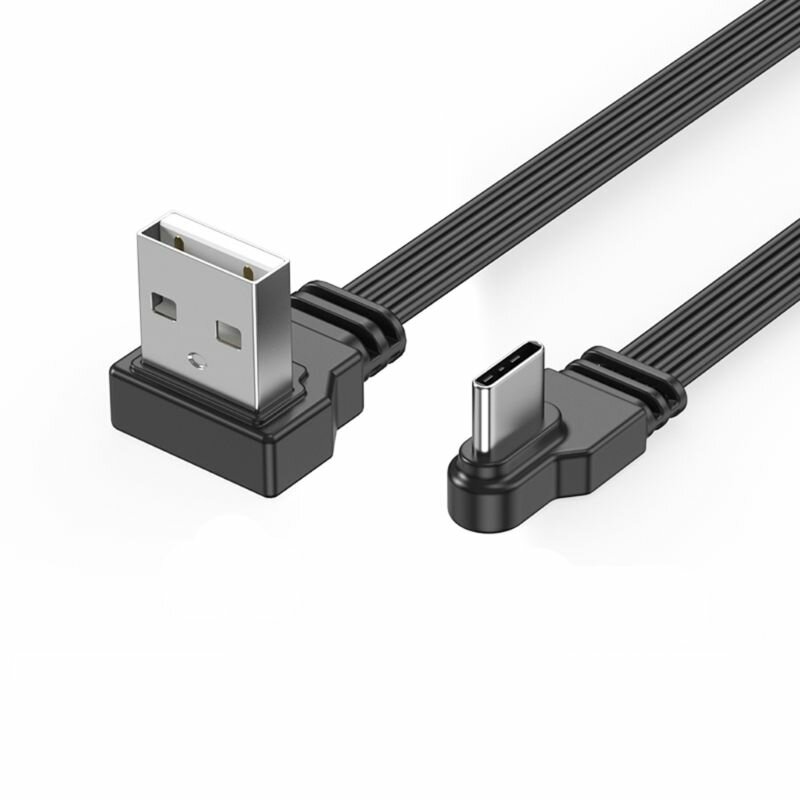 Кабель для передачи данных Type C-1 м-USB наклонитесь к левому и правому локтям typec