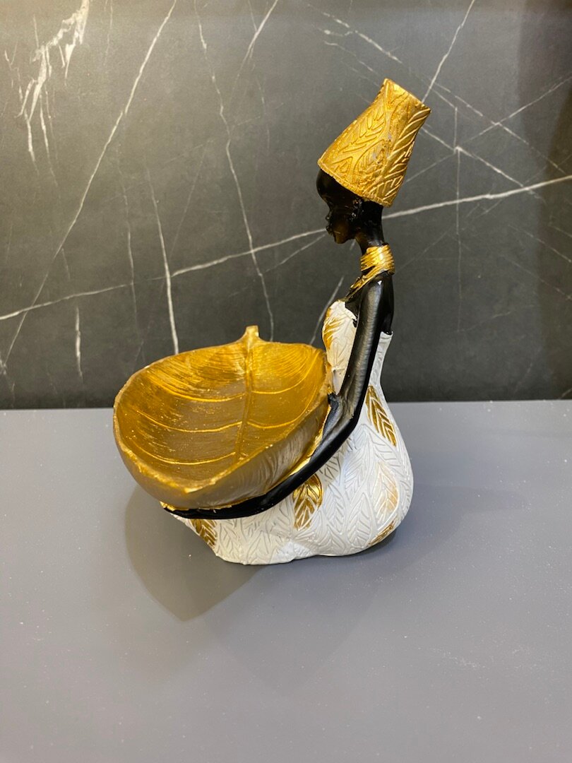 Статуэтка Африканка Casaentera CE02-817725 черный/золото 240х140х205h