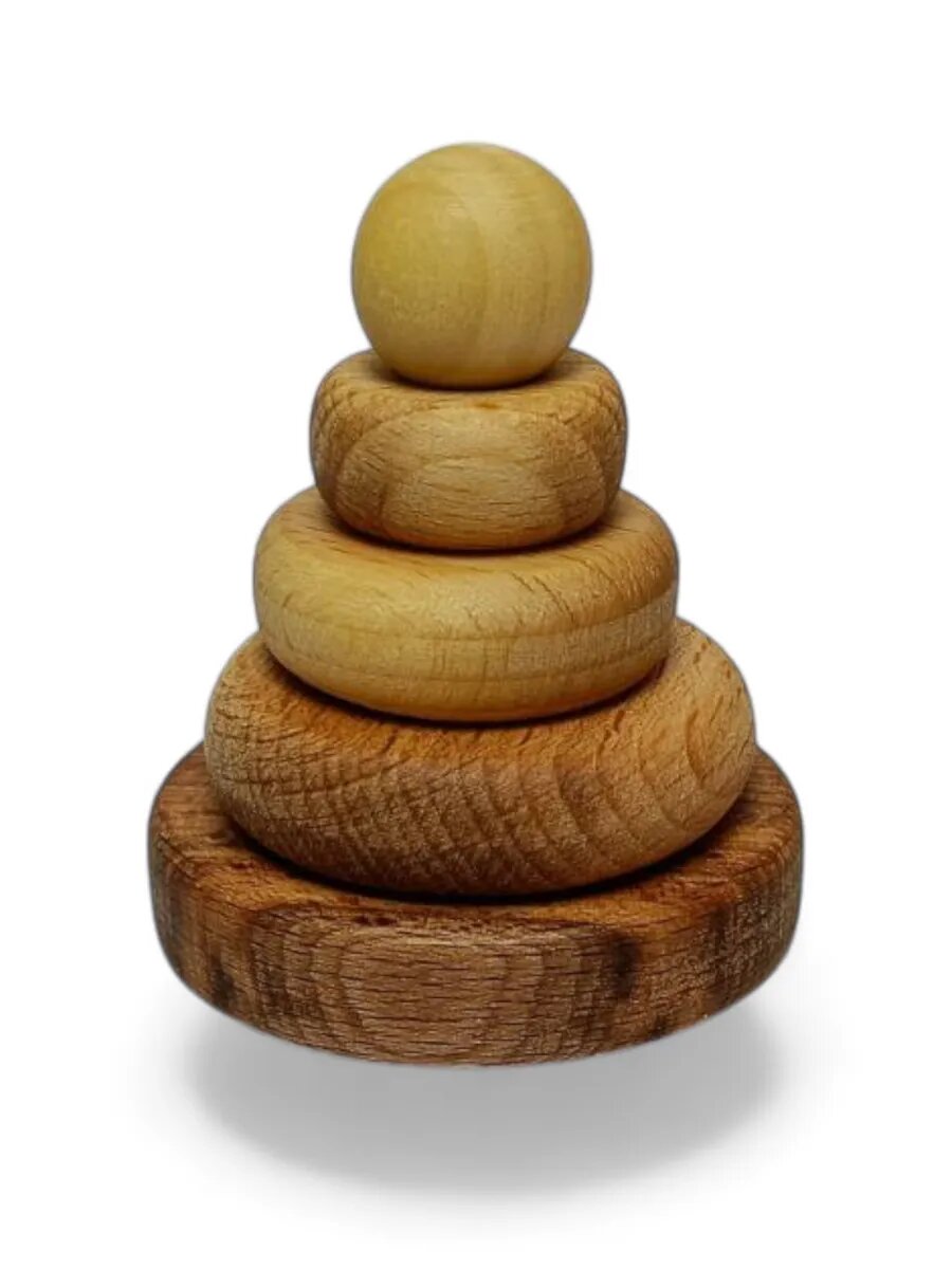 Деревянная игрушка пирамидка