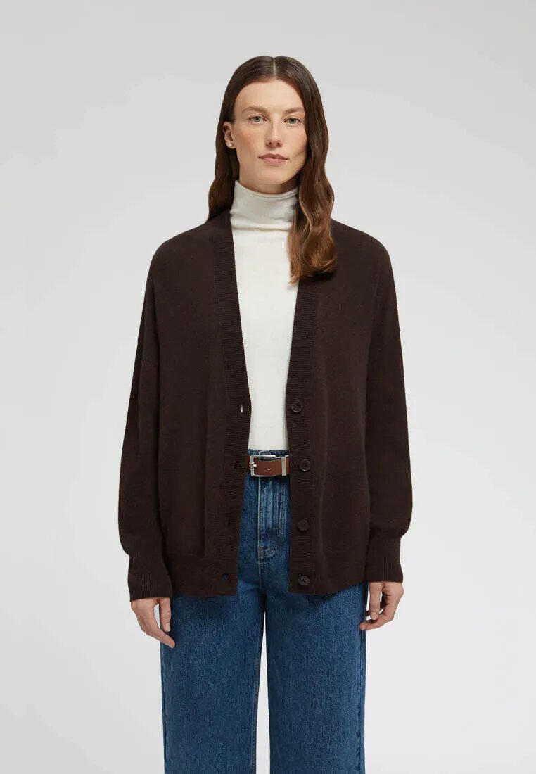 Кардиган из шерсти и кашемира с длинным рукавом