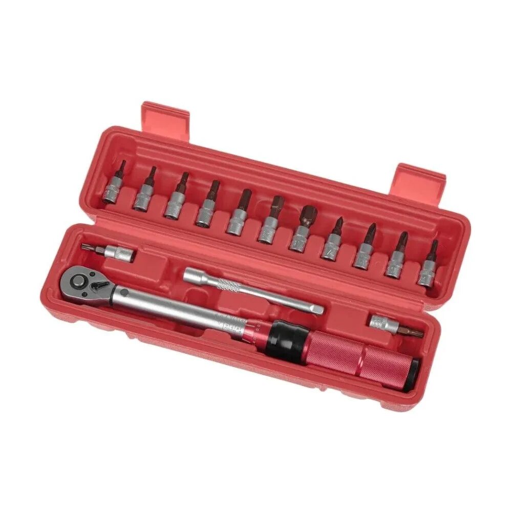 Ключ динамометрический ARNEZI 1/4" 2-24 Нм, 72 зуба, с принадлежностями в кейсе R7300146