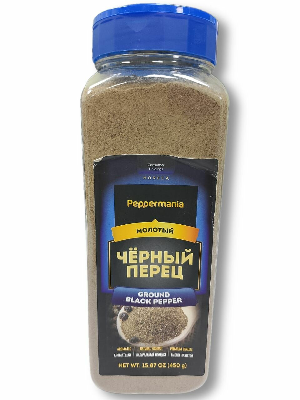 Перец молотый Peppermania 450 г, натуральный состав, без ГМО, банка