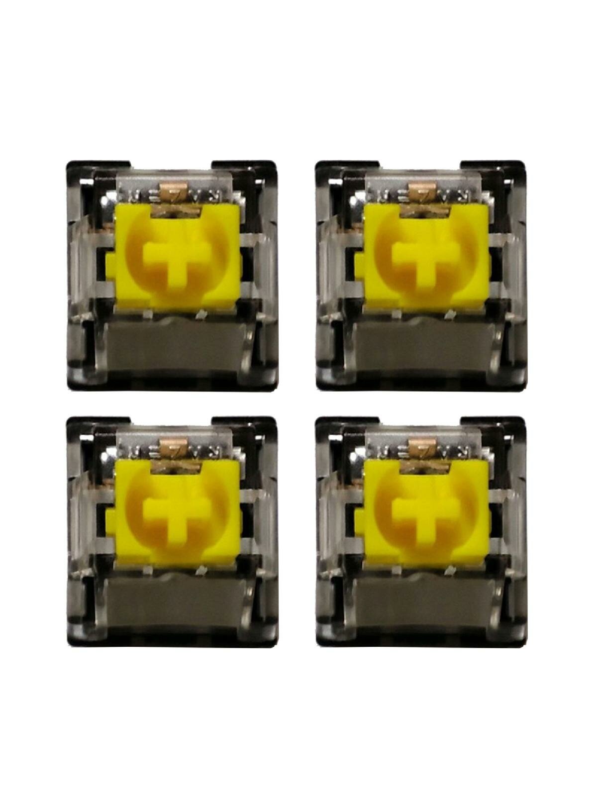 4Pcs RGBs Yellow Axises Switches for Blackwidow V3Pro Gaming Keyboards Crosses Shafts Switches for Mechanical Keyboards