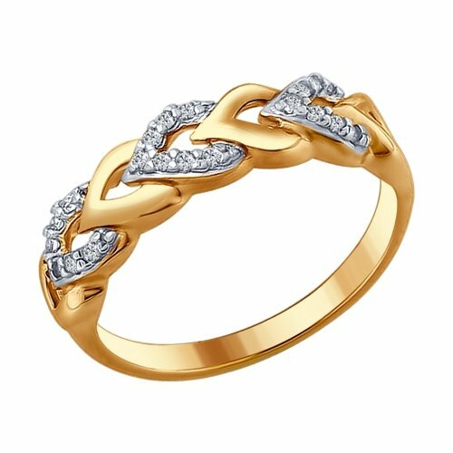 Кольцо, серебро, 925 проба, фианит