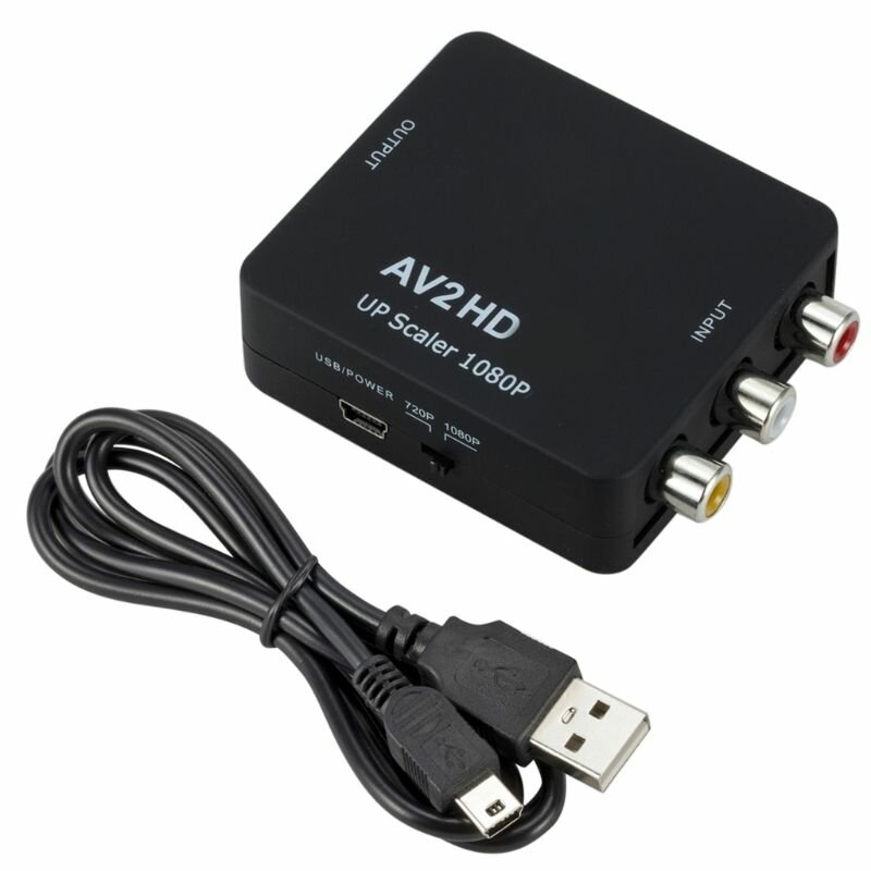 1080P RCA AV в HDMI-совместимый композитный адаптер-конвертер аудио-видео кабель CVBS с USB