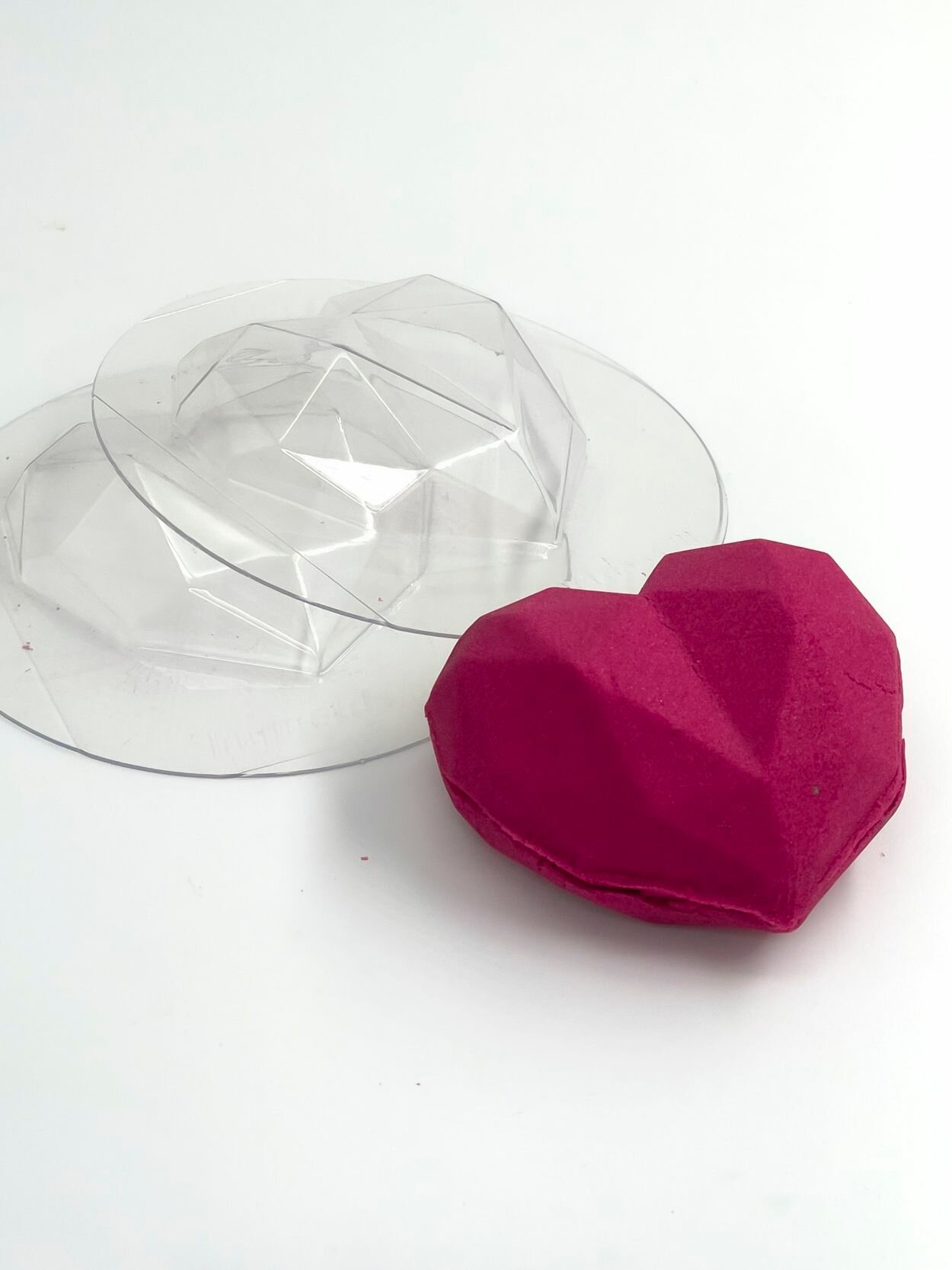 Сердце алмазное комплект (2шт) из пластика для бомбочек