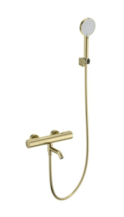 Термостатический смеситель Wonzon & Woghand WW-A2006-A1-BG для ванны с душем, брашированное золото