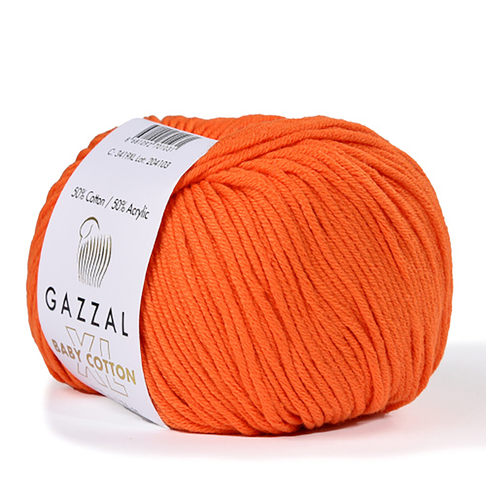 1 Моток, GAZZAL Baby Cotton Xl, 50% Хлопок, 50% Акрил, Цвет-3419 XL